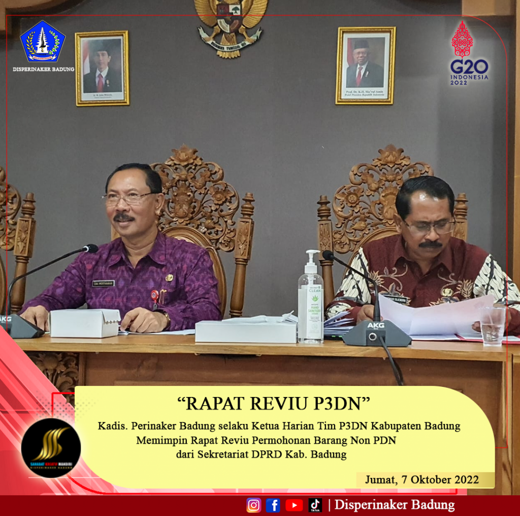 Rapat Reviu Permohonan Barang Non PDN | Disperinaker Badung